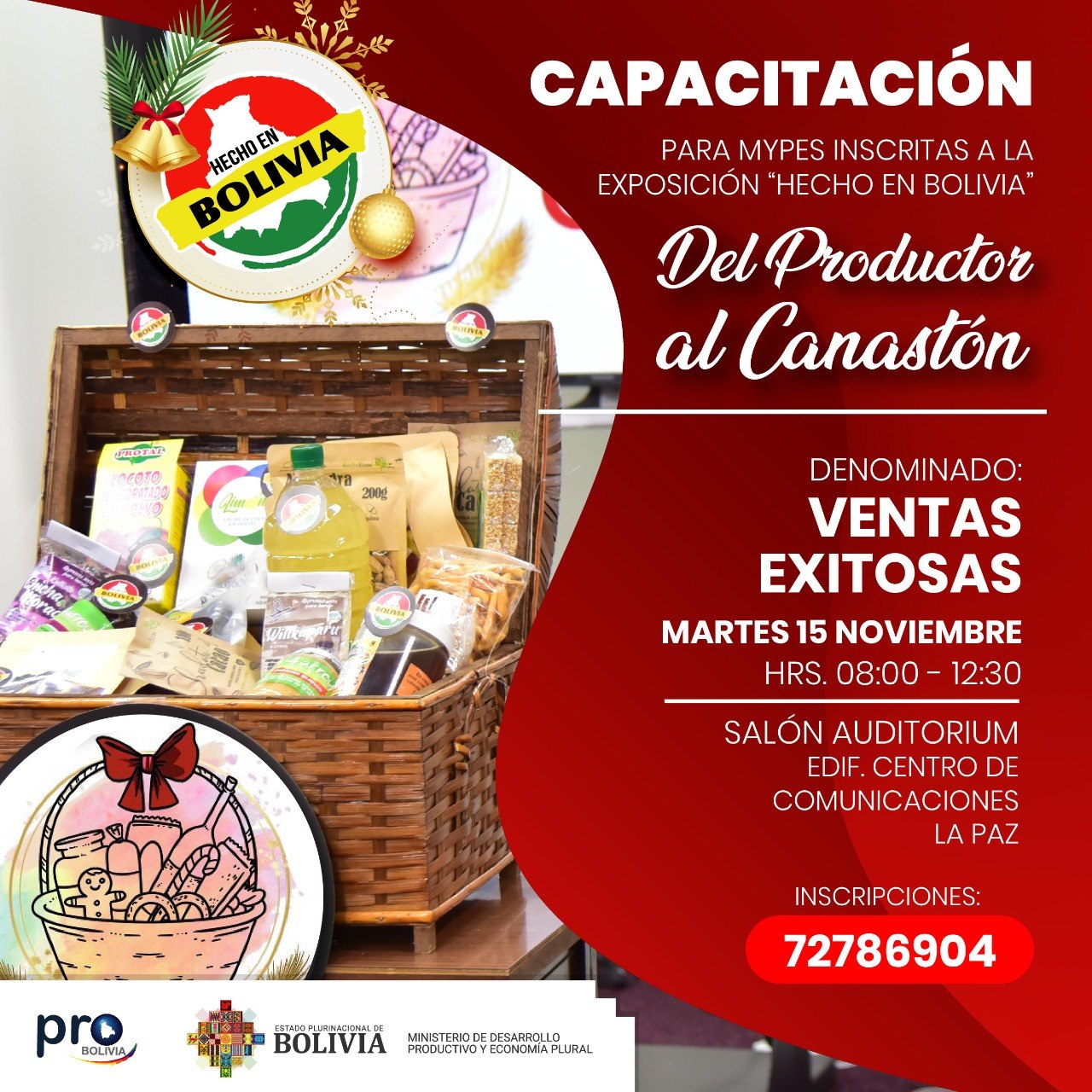 CAPACITACION | DEL PRODUCTOR AL CANASTON – PRO-BOLIVIA